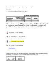 Chapter 16 Analysis Linear Programming And Regression Analysis Docx Chapter 16 Analysis
