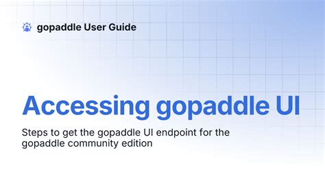 Accessing Gopaddle Ui Gopaddle User Guide
