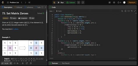 Day 11 Of 100dayscodingchallenge Set Matrix Zeroes Shine Krishon T Posted On The Topic
