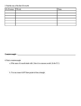 Geometry Patterns And Inductive Reasoning Notes By Catherine Dunkel