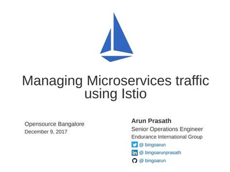 managing microservices traffic using istio ppt
