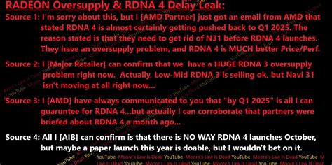 Amd Reportedly Delays Rdna 4 Due To Rdna 3 Oversupply Oc3d