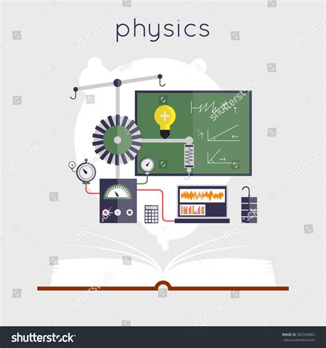 Open Book Tools Physics Education Back Stock Vector Royalty Free Shutterstock