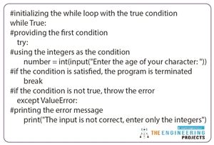 While Loop And Its Statements In Python The Engineering Projects