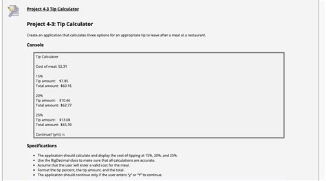 Solved Project 4 3 Tip Calculator Project 4 3 Tip