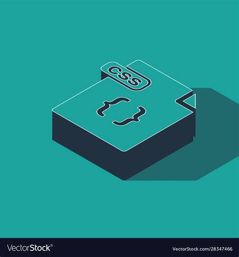 Isometric Css File Document Download Css Button Vector Image