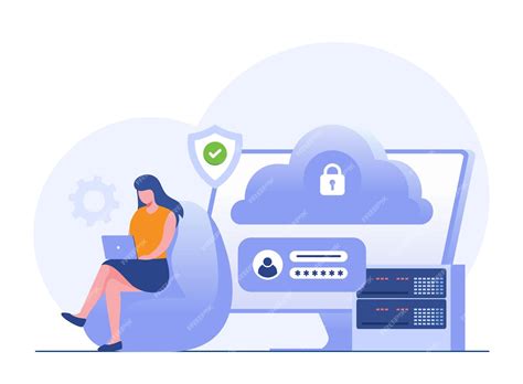 Premium Vector Personal Data Security Cyber Data Security Online