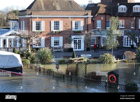 Marlow United Kingdom 7th Jan 2024 Uk Weather The Heavy Rainfall During The Last Days Led