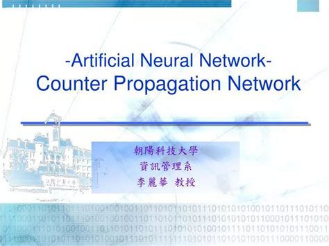ppt artificial neural network counter propagation network