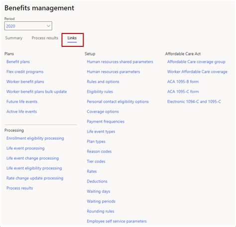 福利管理工作區 human resources dynamics 365 microsoft learn