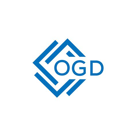 Ogd Letter Logo Design On White Background Ogd Creative Circle Letter