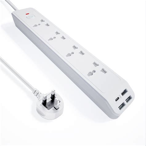 Home Office Uk Type 4 Way Outletst 4 Usb Ports Power Socket Extension