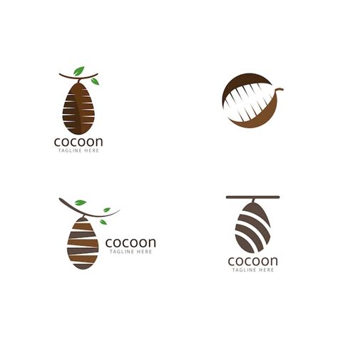 Cocon Logo Modèle Vecteur Icône Illustration Vecteur Premium