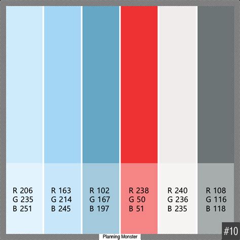 세련된 디자인을 위한 색조합 모음 색상 혼합 색 혼합 색 코드