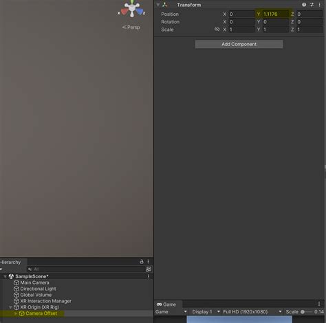 How To Offset Camera Height Using The Xr Interaction Toolkit For Seated Game Unity Engine