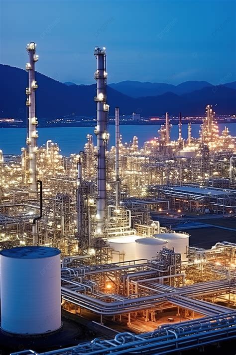 황혼의 정유공장과 산업 석유화학 플랜트 배경 배경 화면 및 일러스트 무료 다운로드 Pngtree