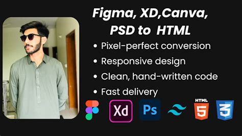 Convert Figma To Html Psd To Html Xd To Html Responsive Tailwind Css