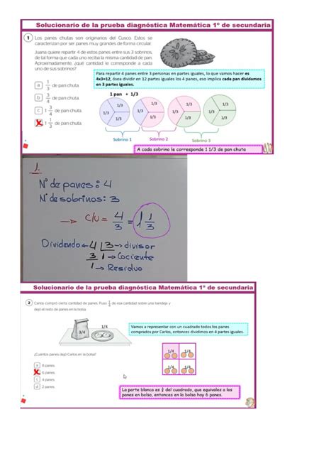 Desarrollo De Prueba Diagnóstica Matemática 1° Pdf