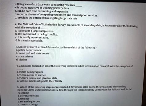 solved using secondary data when conducting research is not as