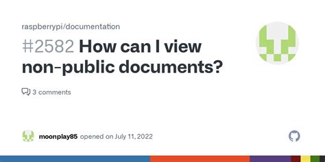 How Can I View Non Public Documents Issue Raspberrypi Documentation Github