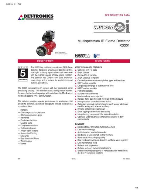 Detronics Flame Detector Pdf