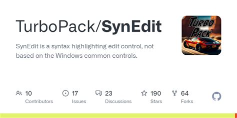 GitHub TurboPack SynEdit SynEdit Is A Syntax Highlighting Edit Control Not Based On The