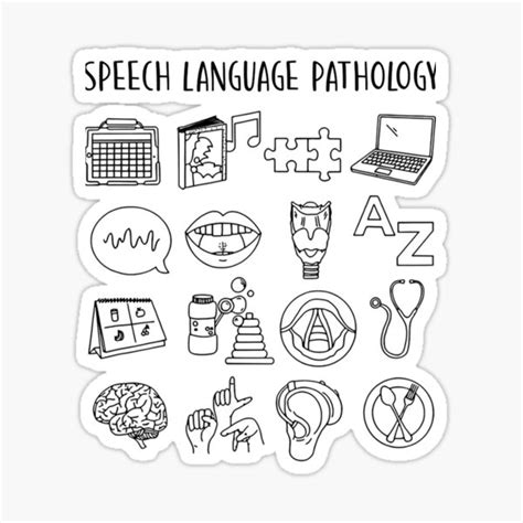 Speech Language Pathology Pathologist Slp Speech Therapist Sticker For Sale By Anissasadundee