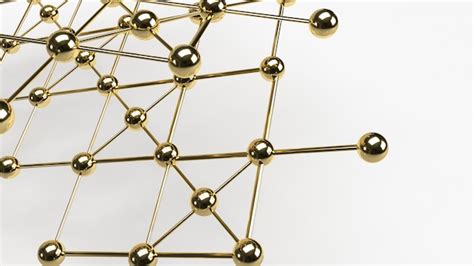 Premium Photo The Abstract Design Connection Design Gold Sphere