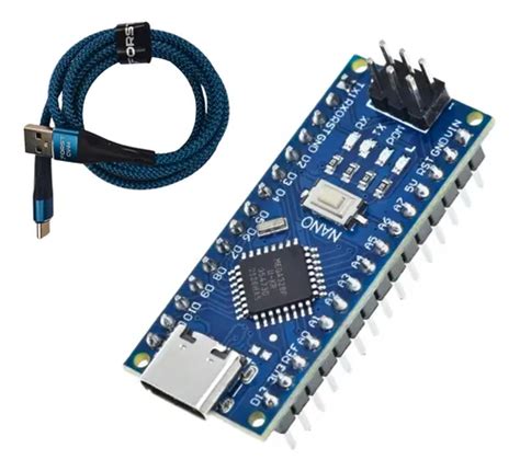 Kit Arduino Nano Soldado V3 0 Cable Usb Tipo C 1 Metro Mercadolibre
