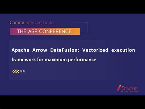 Free Video Apache Arrow Datafusion Vectorized Execution Framework For