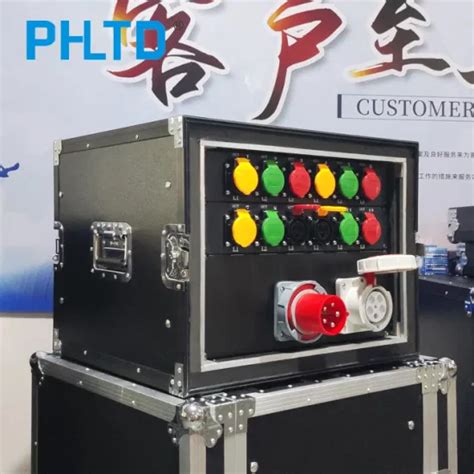 Phltd Aluminum Alloy Shell Stage Light Box Ip67 63a Input And Output 12 Road 16a 3pin Output