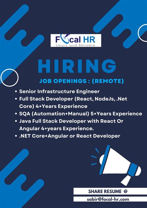 focal hr on linkedin hiring remote requirements cloud