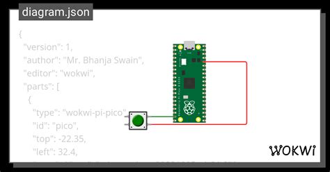 Button Pressed With Inbuilt Pull Down Wokwi ESP32 STM32 Arduino Simulator
