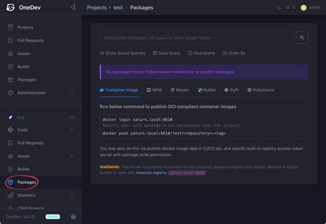 Working With Packages OneDev Documentation