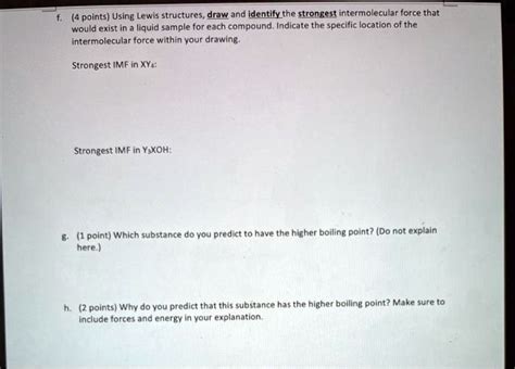 using lewis structures draw and identify the strongest intermolecular