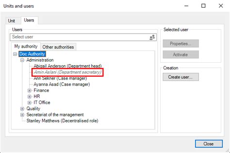 user administration f2 docs