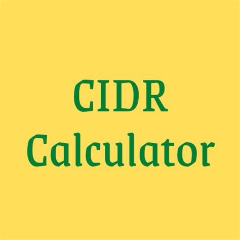 Cidr Calculator Online