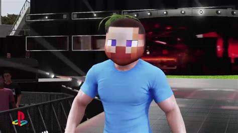 Wwe 2k18 Minecraft Steve Vs Enderman Youtube