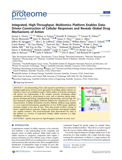 pdf an integrated high throughput multi omics platform enables data