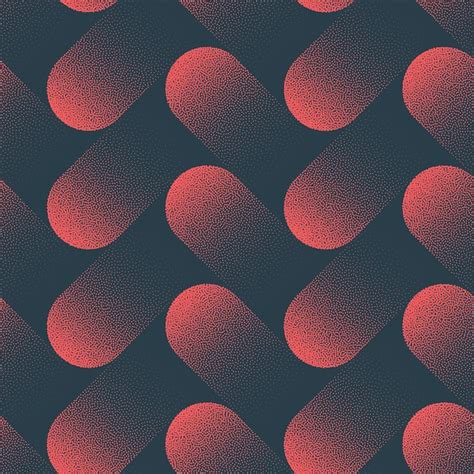 Premium Vector Surreal Dynamic Seamless Pattern Trend Vector Red