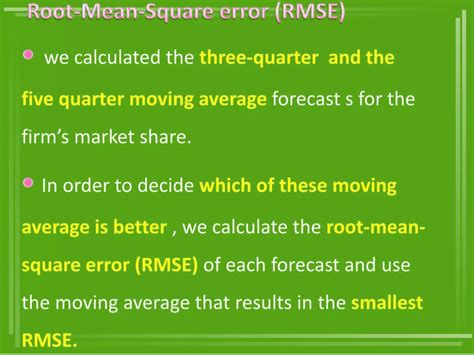 Time Series Analysissmoothing Techniques Rmse Pptx Pptx