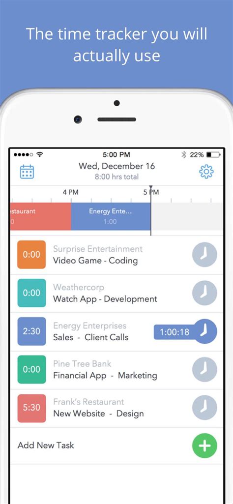 hours time tracking productivity business apps ios bank financial app