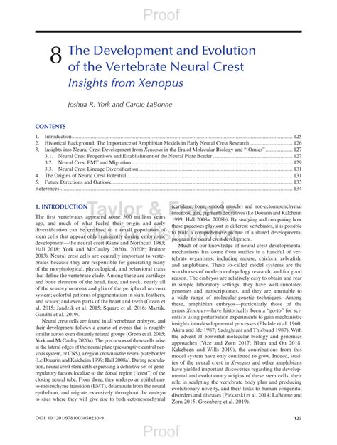 Pdf The Development And Evolution Of The Vertebrate Neural Crest