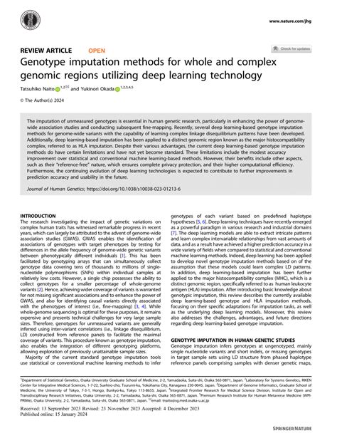 Pdf Genotype Imputation Methods For Whole And Complex Genomic Regions Utilizing Deep Learning