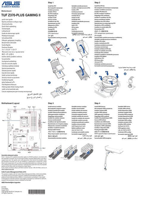 Asus Tuf Z370 Plus Gaming Ii Quick Start Manual Pdf Download Manualslib