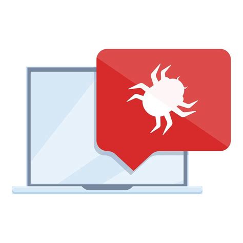 Virus Malware Laptop Icon Cartoon Style 14297172 Vector Art At Vecteezy