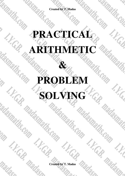 Practical Arithmetic Problem Solving Practical Arithmetic And Problem