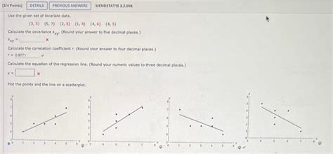 Solved Use The Given Set Of Bivariate Data