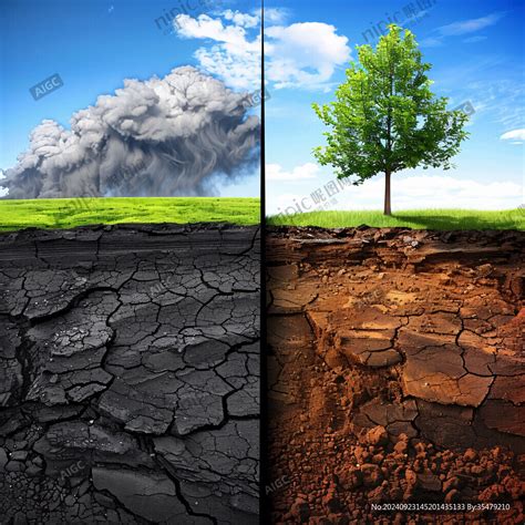 Ai创作图土地干旱素材图 水土流失素材 全球变暖设计素材 自然环境破坏 气候变暖插画 气候变化的影响 自然环境恶化 生态系统破坏 土地干旱图 土壤干旱图 土壤开裂素材图 人类破坏自然 地表干旱