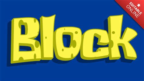Block Spongebob Logo Text Effect Generator